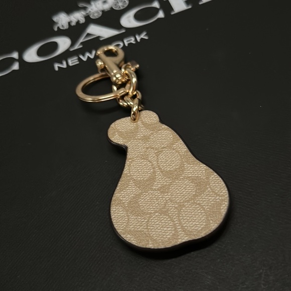 Coach | Accessories | Coach Pear Bag Charm Signature Canvas Tropical ...